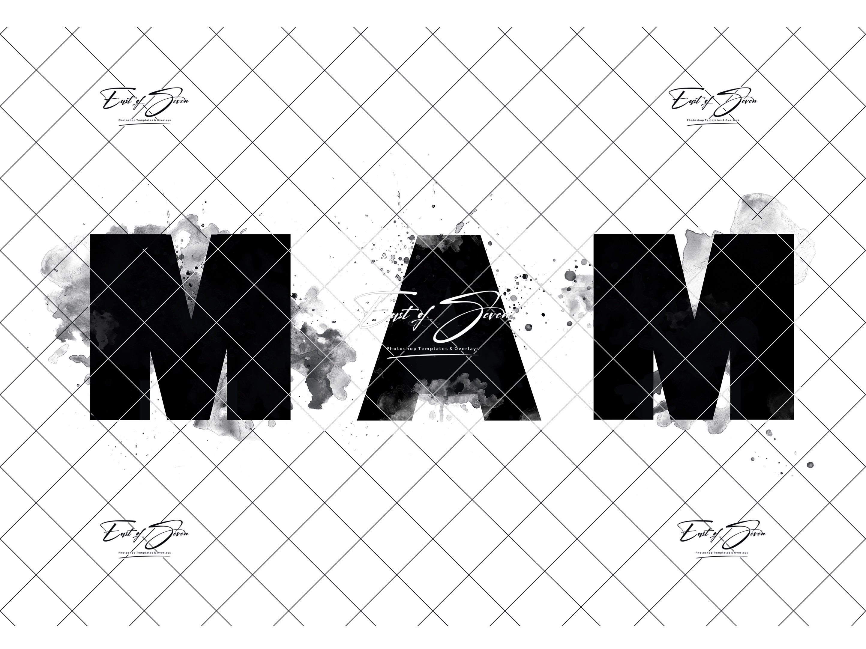 Mother's Day MAM Photoshop Template MAM Watercolour - Etsy