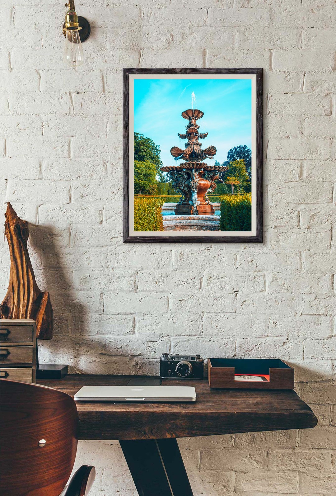 Water Fountain Photo, Sculpture Digital Art Print - Instant Download - Etsy