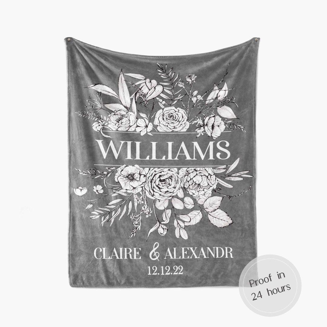 Personalized Wedding Blanket Custom Decoration Couples Blanket Last ...