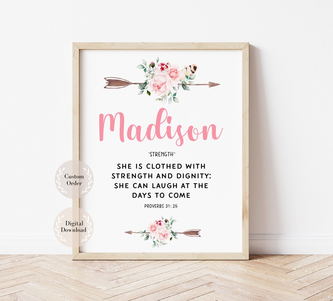 Name Meaning Print, Name Meaning Sign With Roses, Christian Name ...