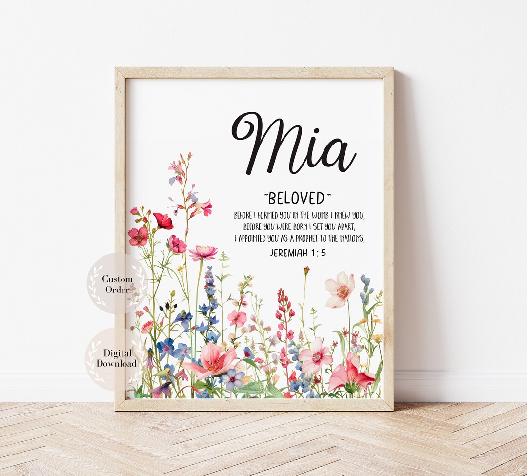 Personalised Name Meaning Art, Name Meaning Sign, Christian Name ...