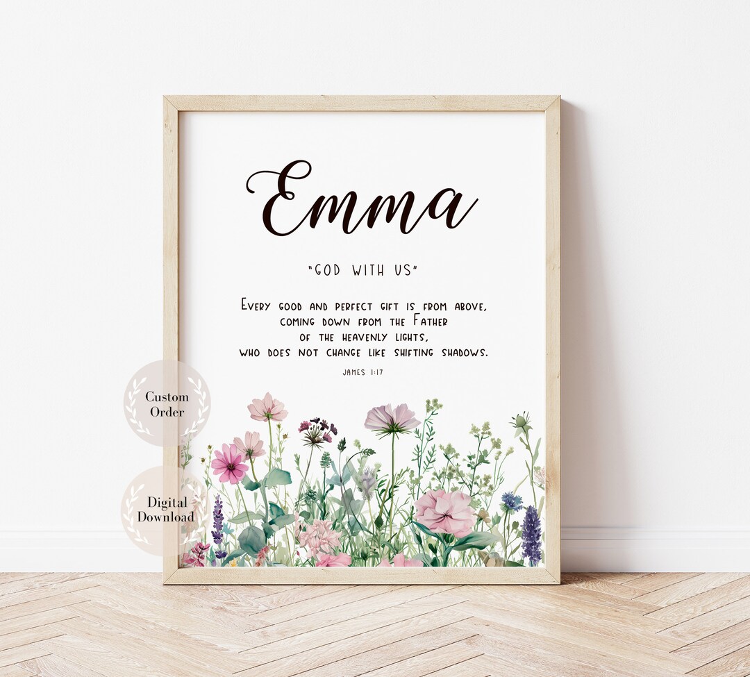 Name Meaning Sign, Biblical Name Plaques, Custom Christian Name Meaning ...