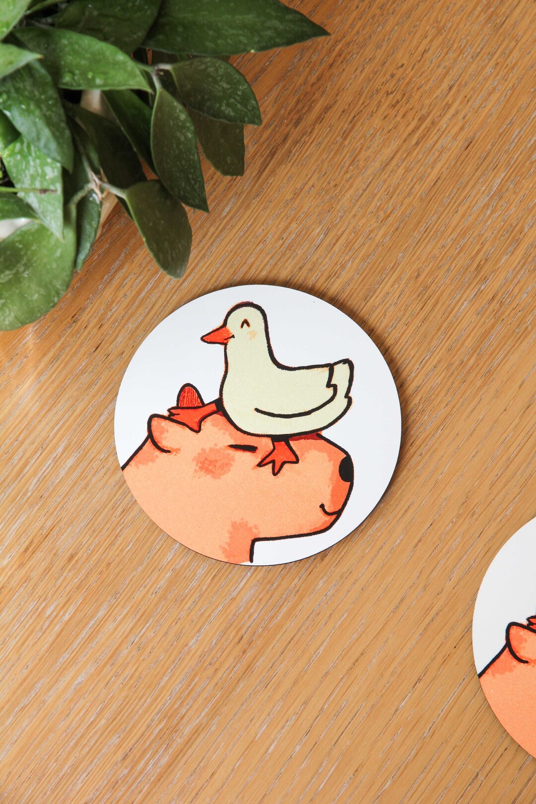 Capybara Duck Coaster Mug Coaster MDF Coaster Capy - Etsy