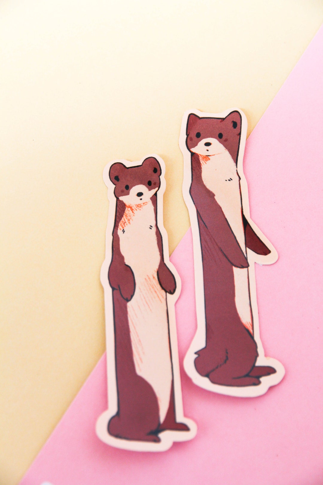 Two Weasel Stickers ~ Waterproof Vinyl Cute Kawaii Glossy Sticker ...