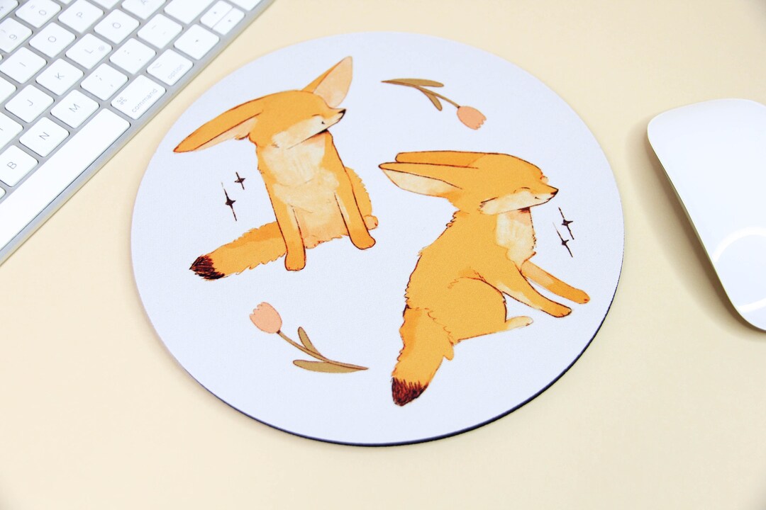 Fennec Fox Mousepad ~ Animal Mousemat ~ Cute Illustrated Desk ...