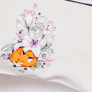 Sleepy Fox Pouch ~ Animal Pouches ~ Pencil Pouch ~ Pencil Case ...