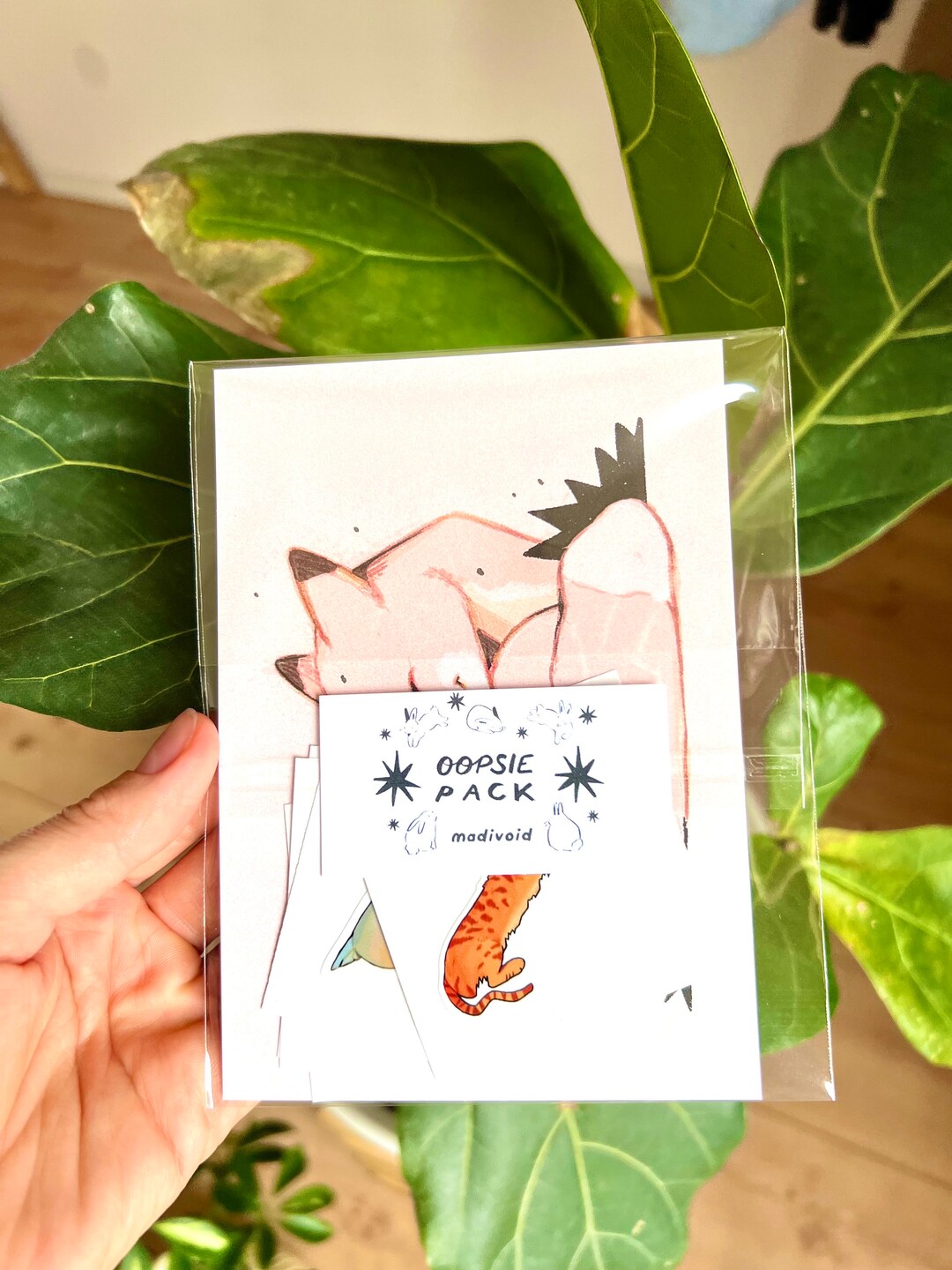 Oopsie Pack of 7 Stickers and One Print - Oopsie Box - Etsy