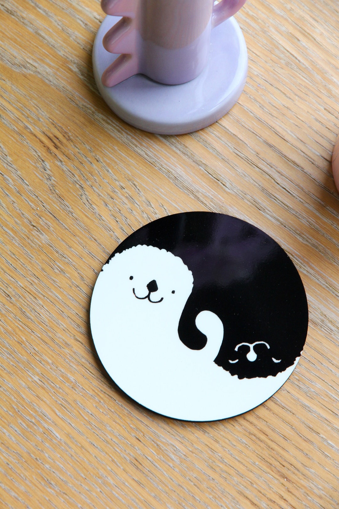 Yin Yang Otter Coaster - Mug Coaster - MDF Coaster - Etsy
