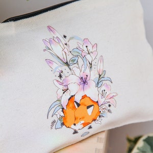 Sleepy Fox Pouch ~ Animal Pouches ~ Pencil Pouch ~ Pencil Case ...