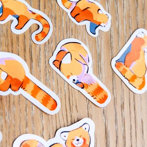 Red Panda Sticker Pack ~ Waterproof Vinyl Cute Kawaii Glossy Stickers ...