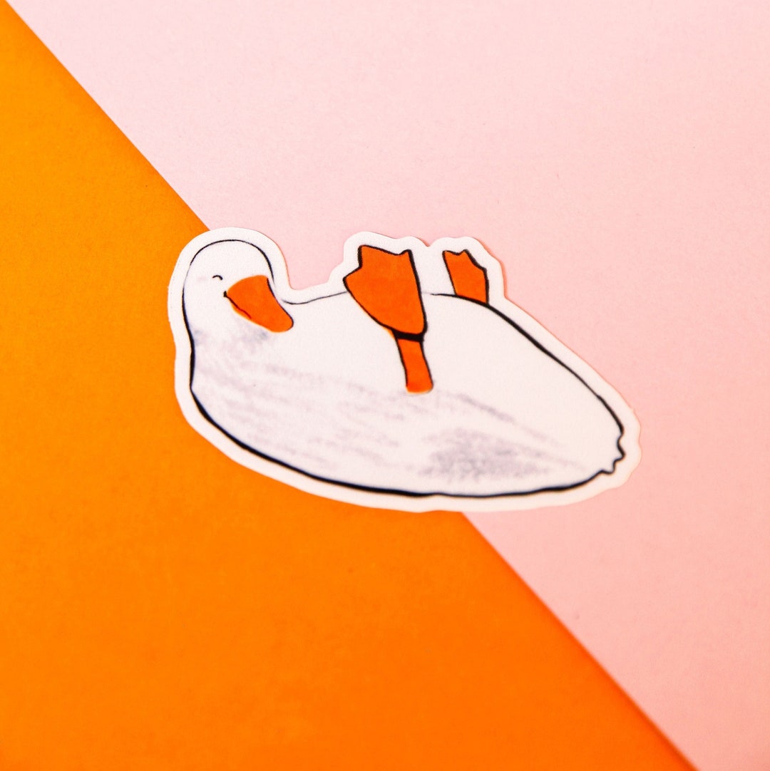 Duck Single Sticker ~ Waterproof Kawaii Matt Sticker ~ Animal ...
