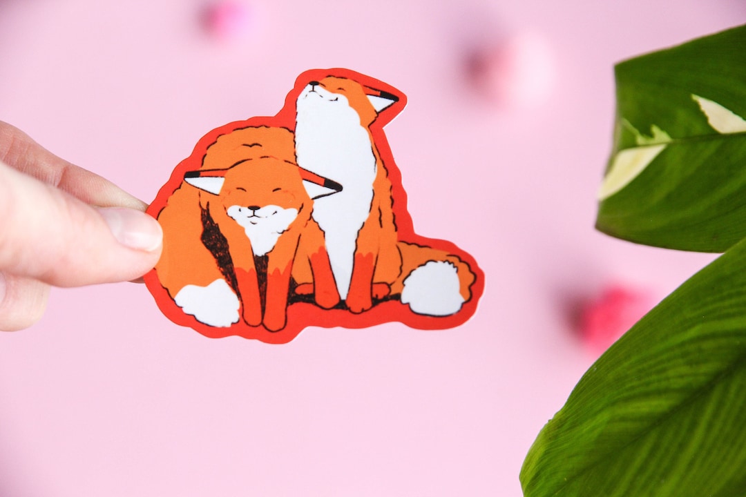 Cuddly Foxis Single Sticker ~ Vinyl Cute Kawaii Glossy Sticker ~ Animal ...