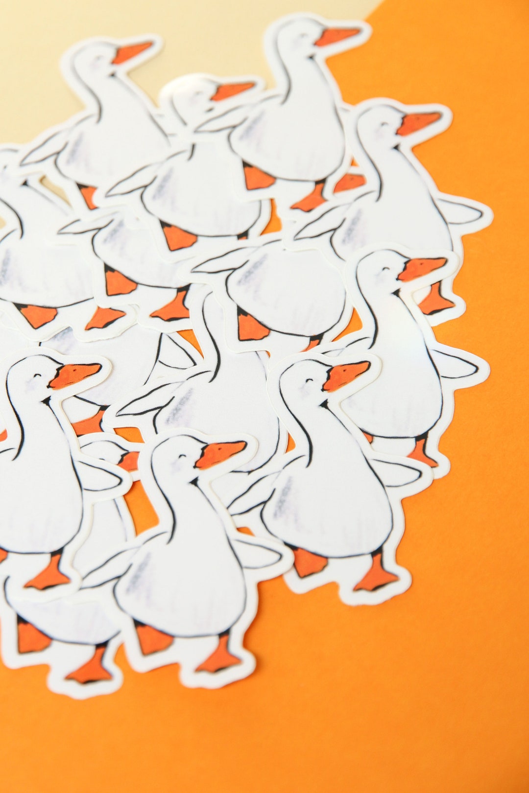 Smiley Duck Single Sticker ~ Waterproof Kawaii Matt Sticker ~ Animal ...