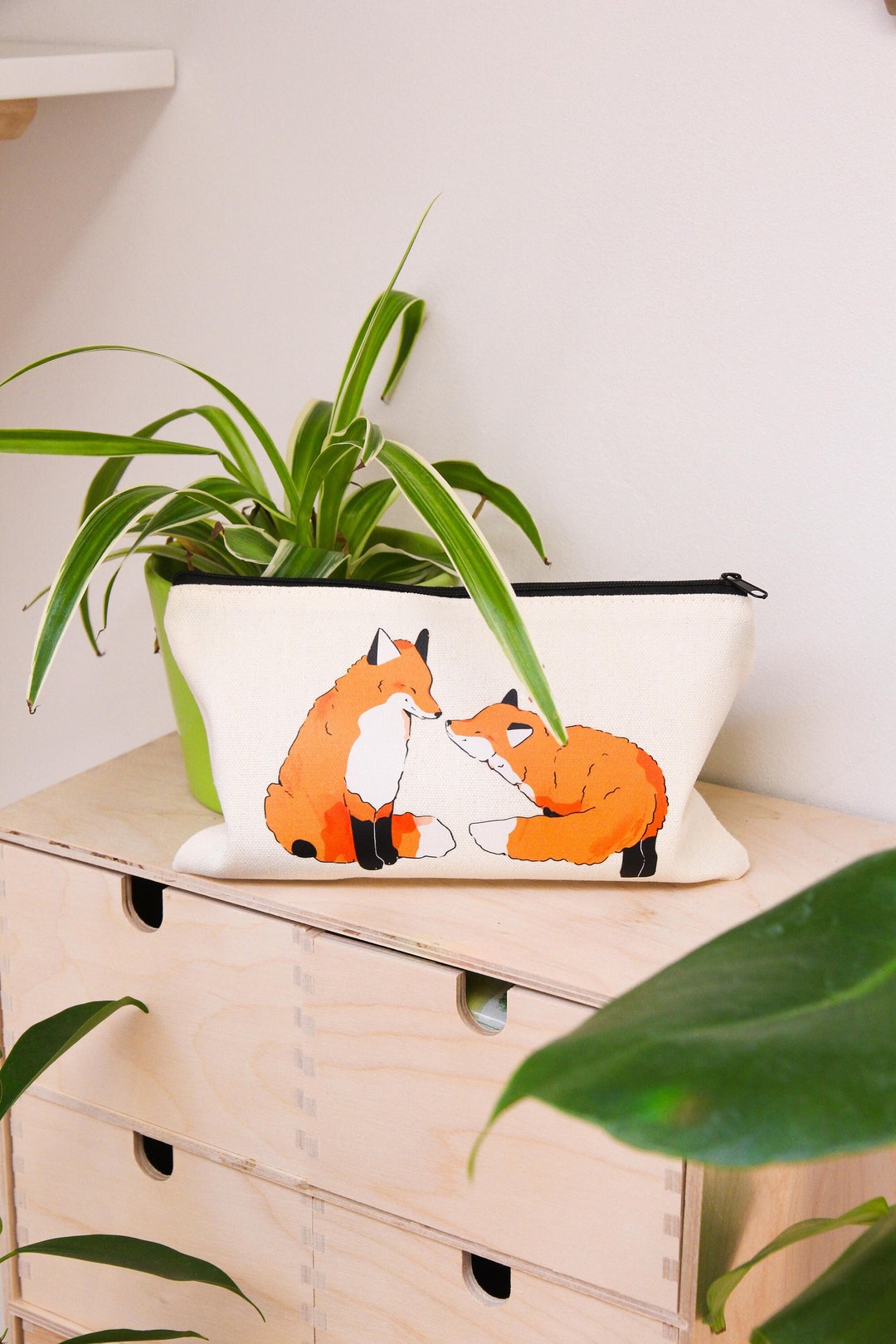 Fox Kissing Pouch ~ Animal Pouches ~ Pencil Pouch ~ Pencil Case ...