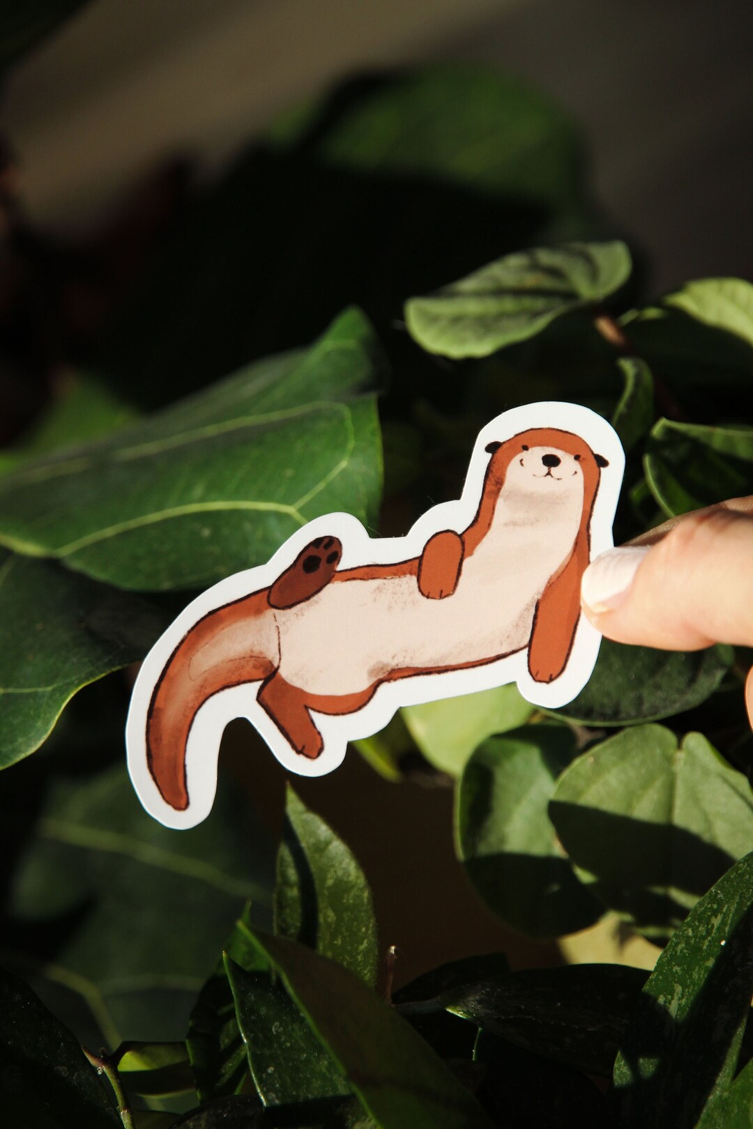 Otter Single Sticker ~ Waterproof Vinyl Cute Kawaii Glossy Stickers ...
