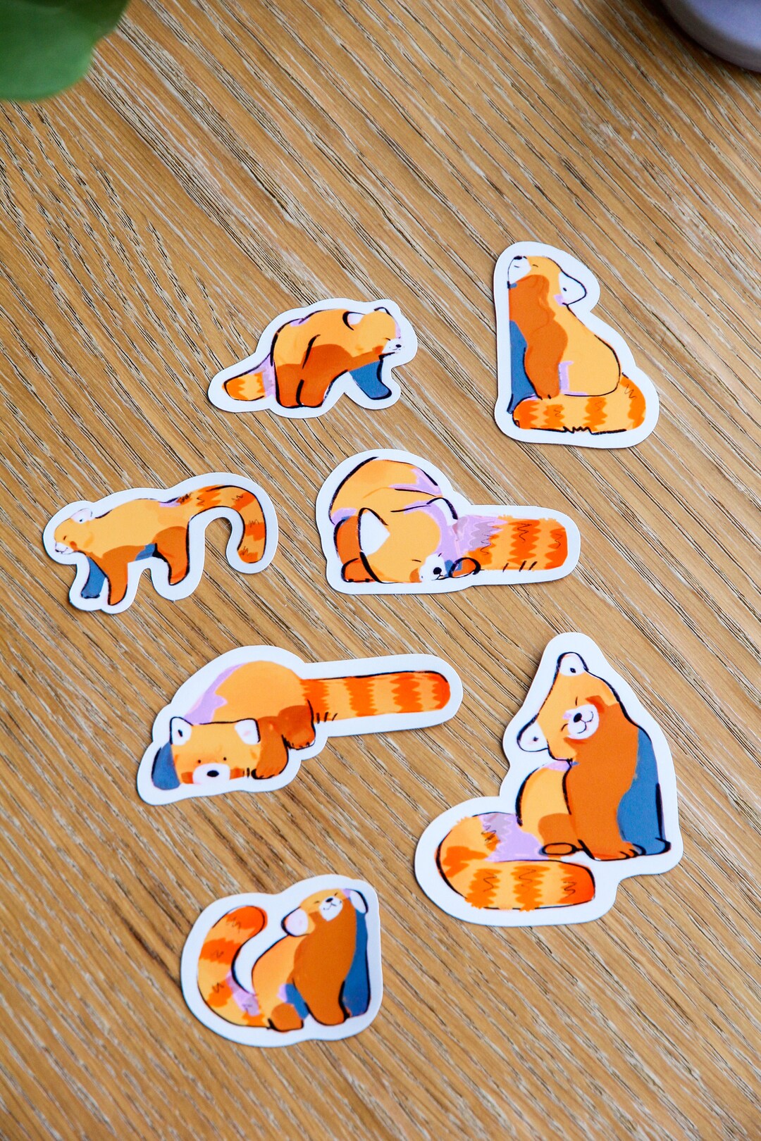 Red Panda Sticker Pack ~ Waterproof Vinyl Cute Kawaii Glossy Stickers ...