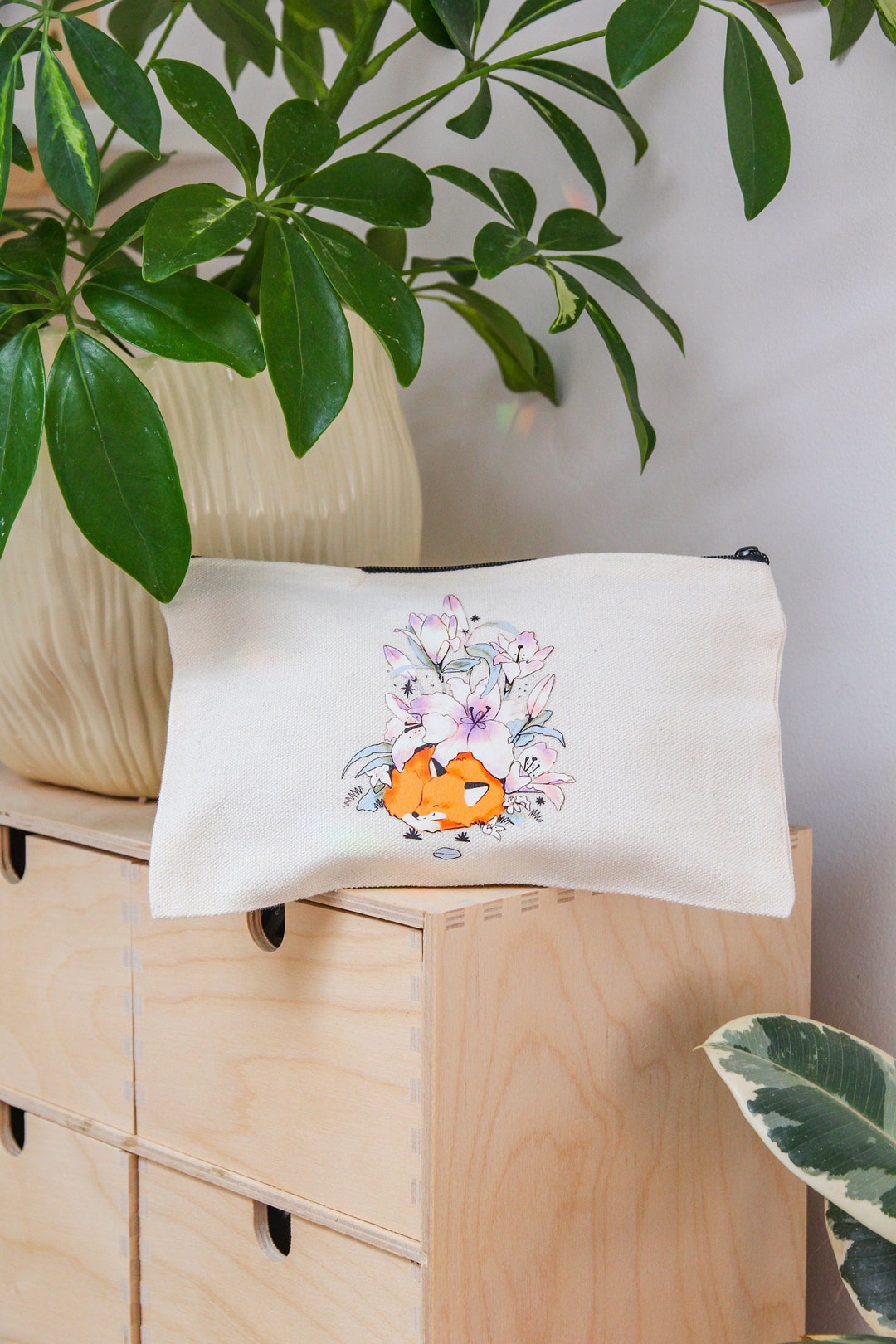 Sleepy Fox Pouch ~ Animal Pouches ~ Pencil Pouch ~ Pencil Case ...