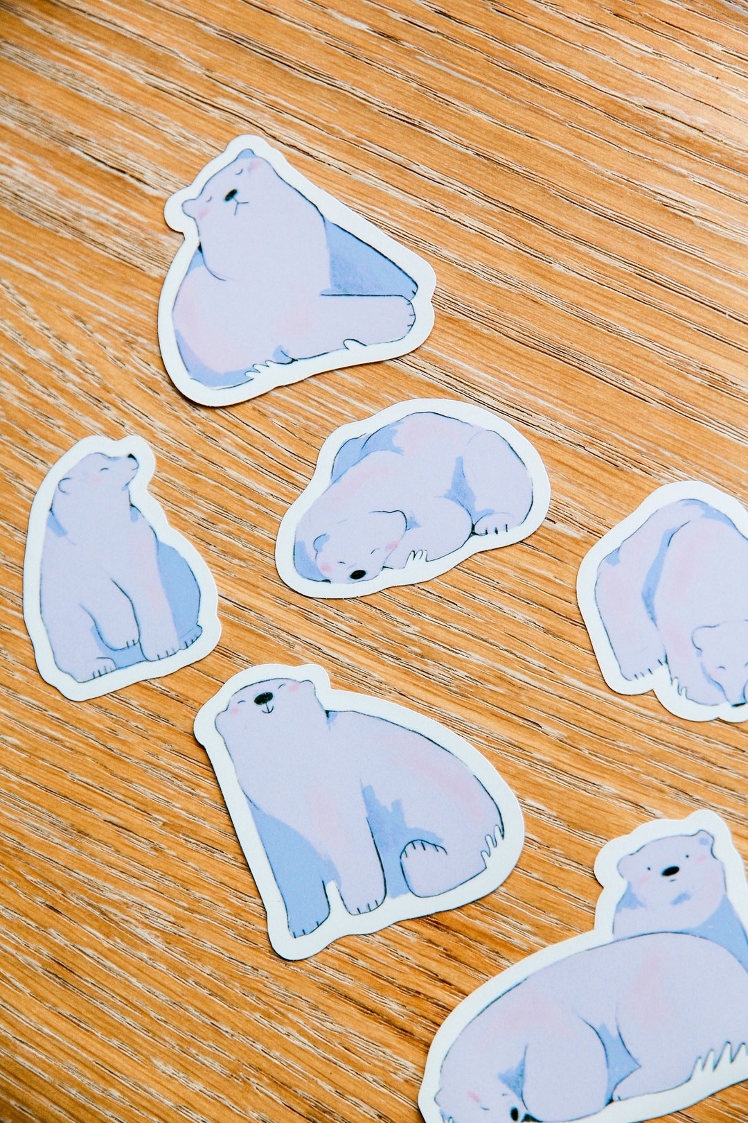 Polar Bear Sticker Pack ~ Waterproof Vinyl Cute Kawaii Glossy Stickers ...