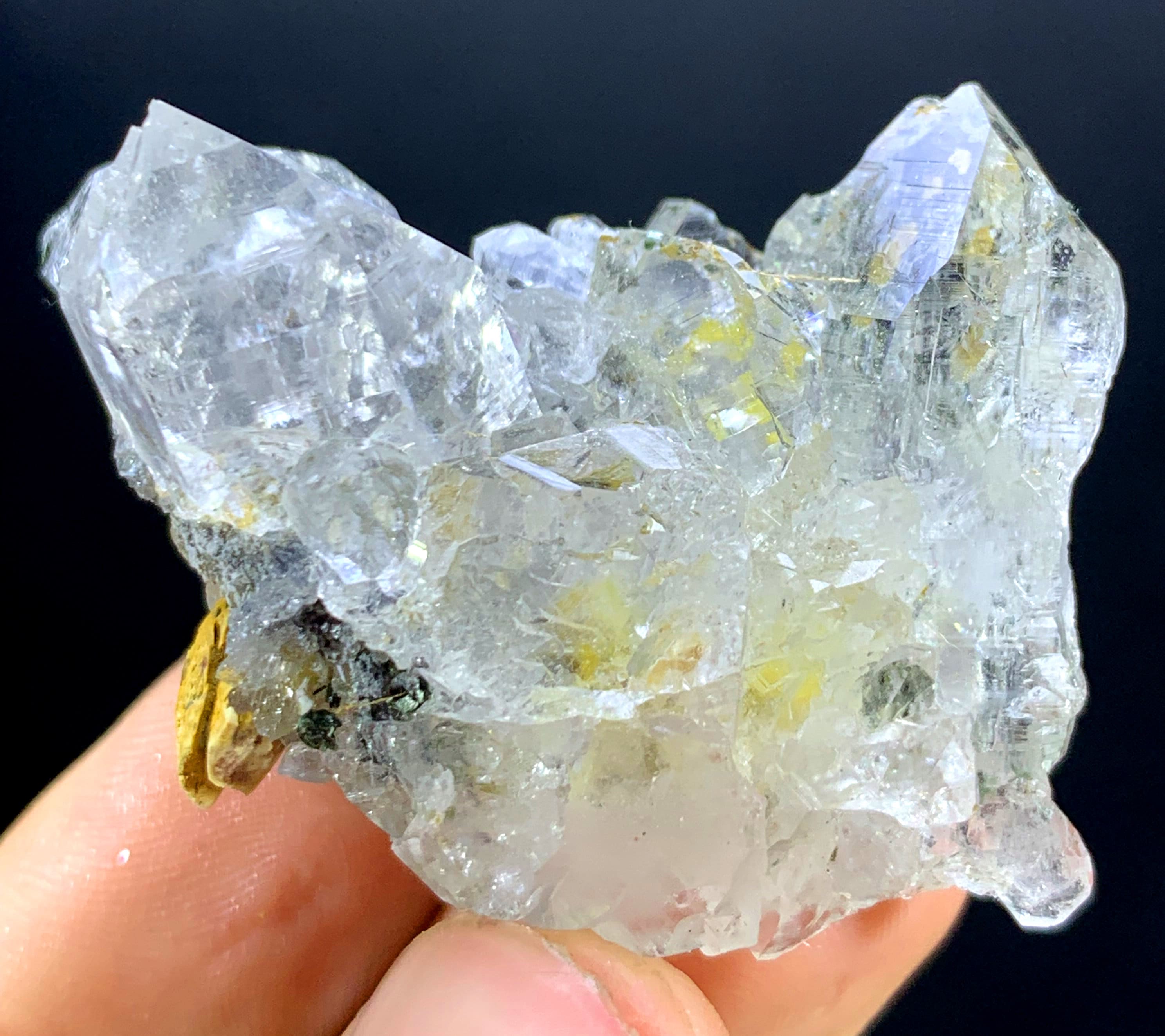 Natural Siderite Crystal on Quartz, Siderite Crystals, Siderite ...
