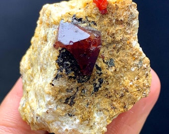 Zircon Crystal , Terminated Blood Red Color Rare Zircon Crystals on ...