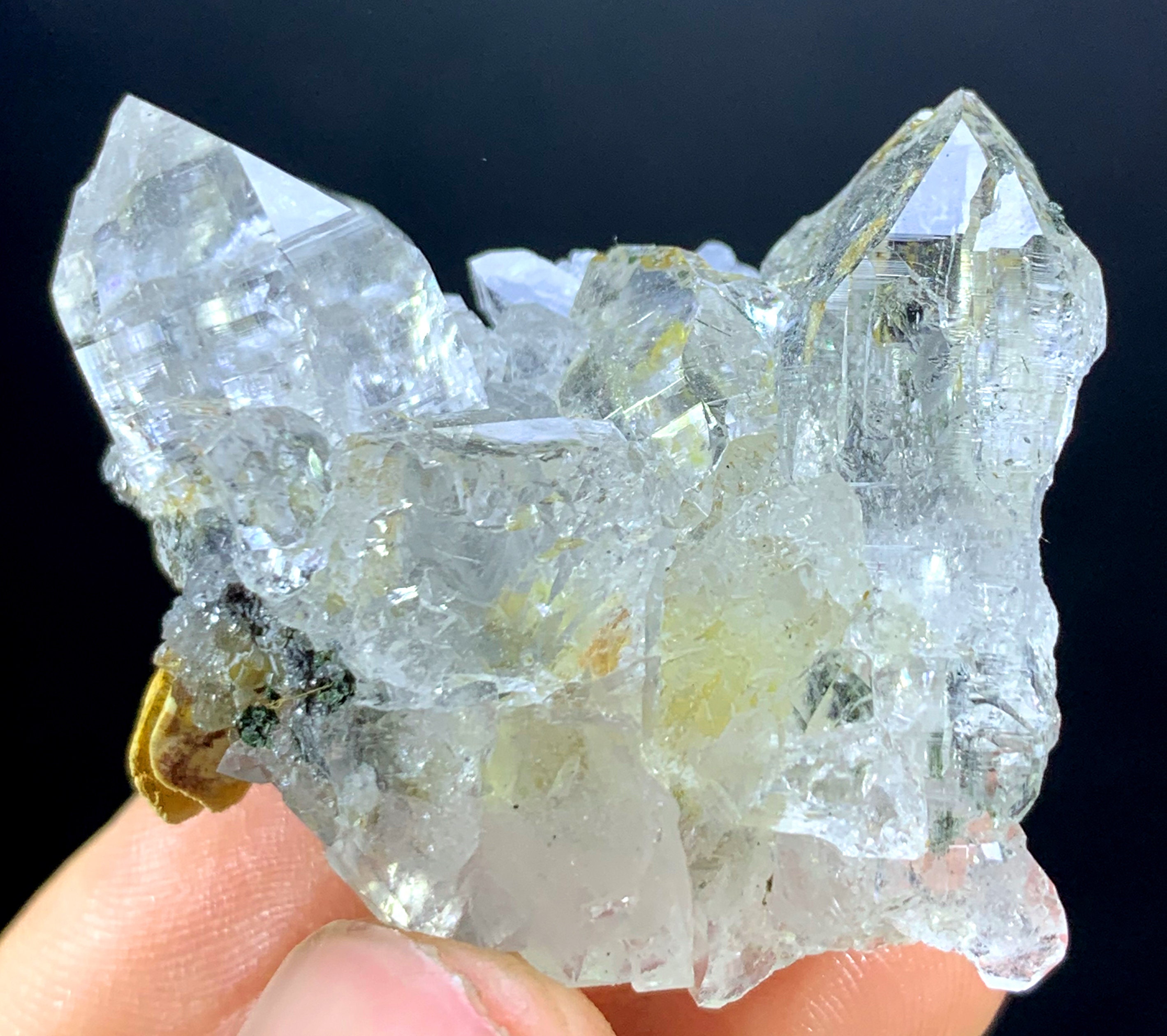 Natural Siderite Crystal on Quartz, Siderite Crystals, Siderite ...