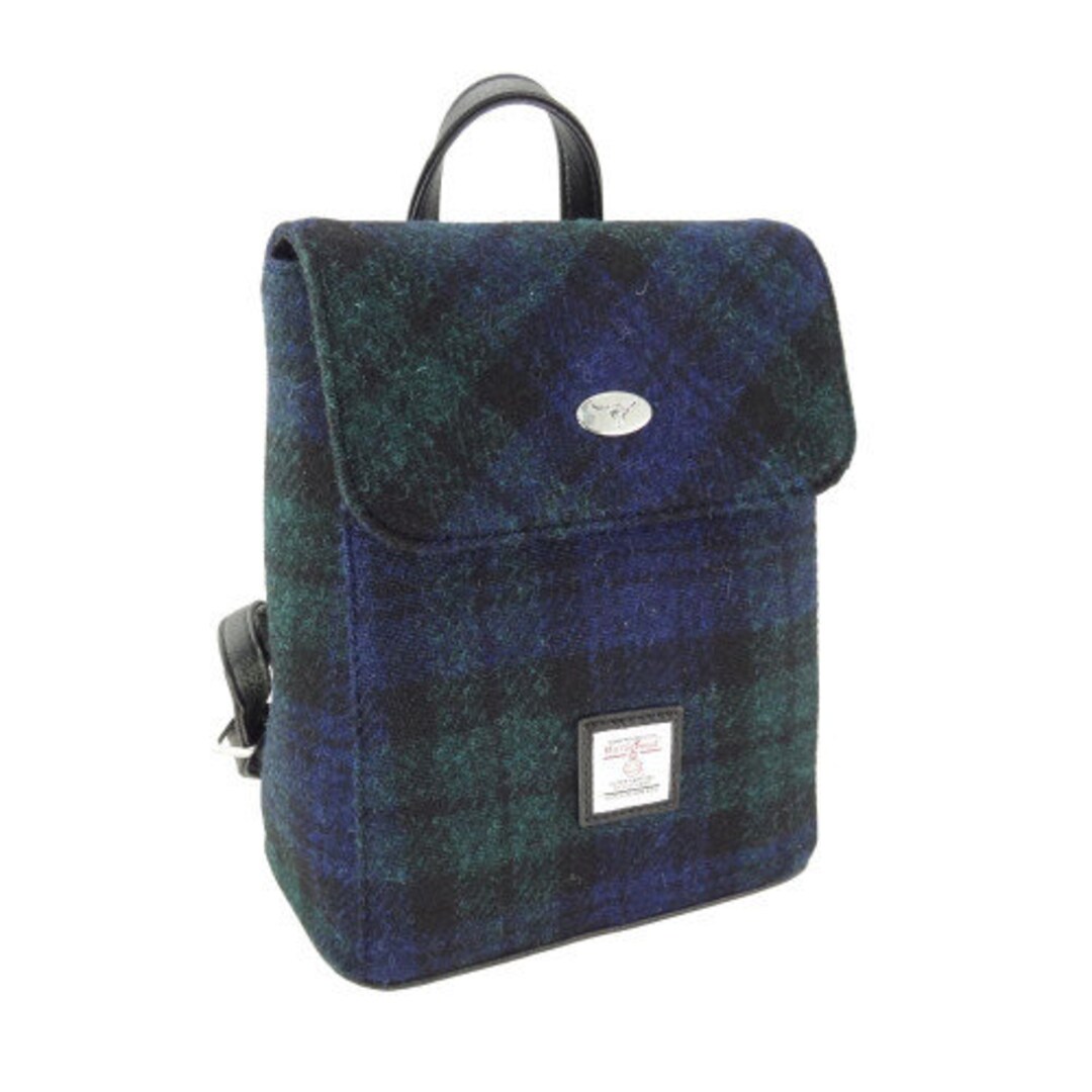 Harris Tweed Plaid Backpack Black Watch Tartan Plaid - Etsy