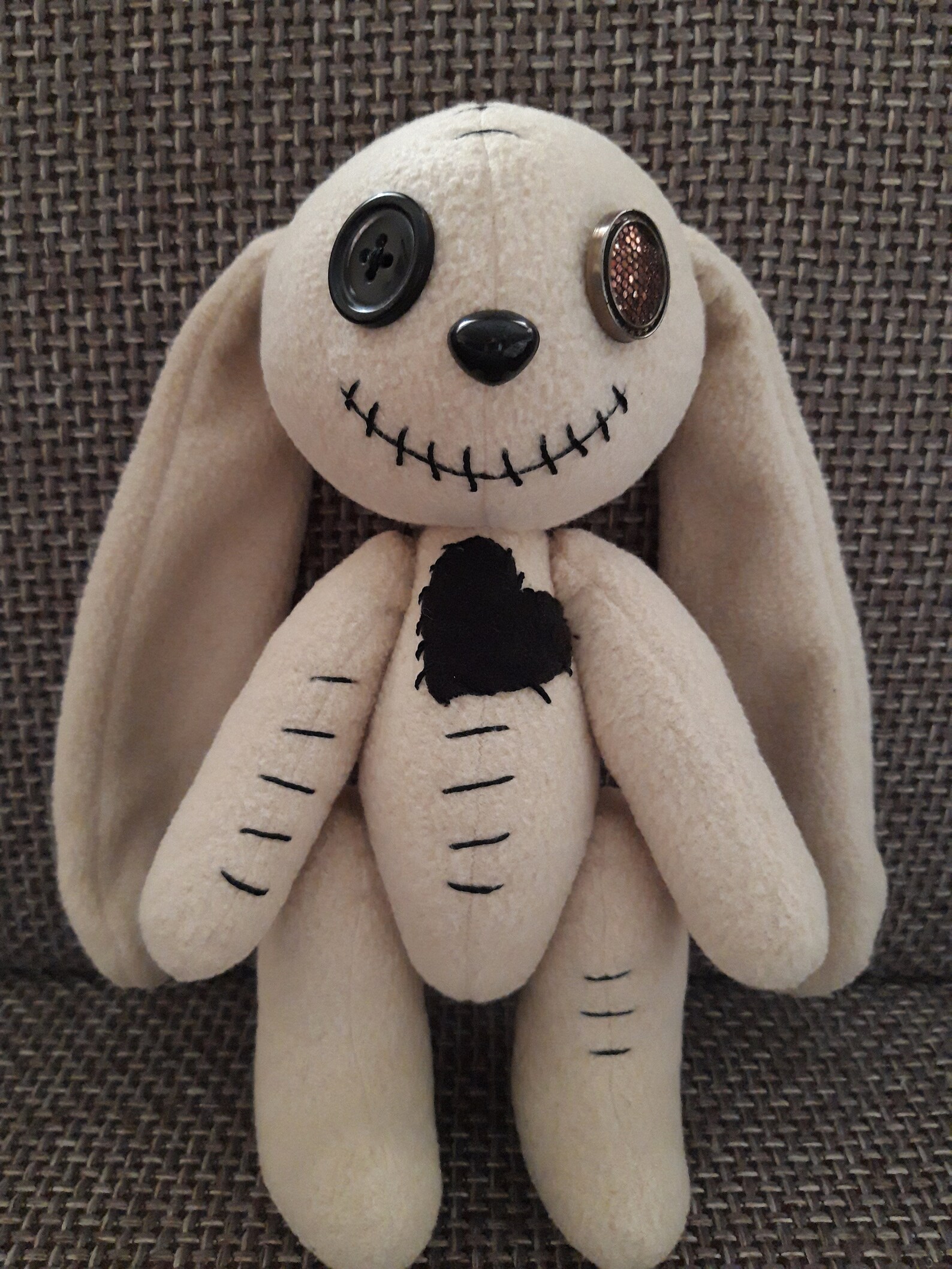 Stuffed rabbit toy Creepy toy Voodoo doll Scary toy | Etsy