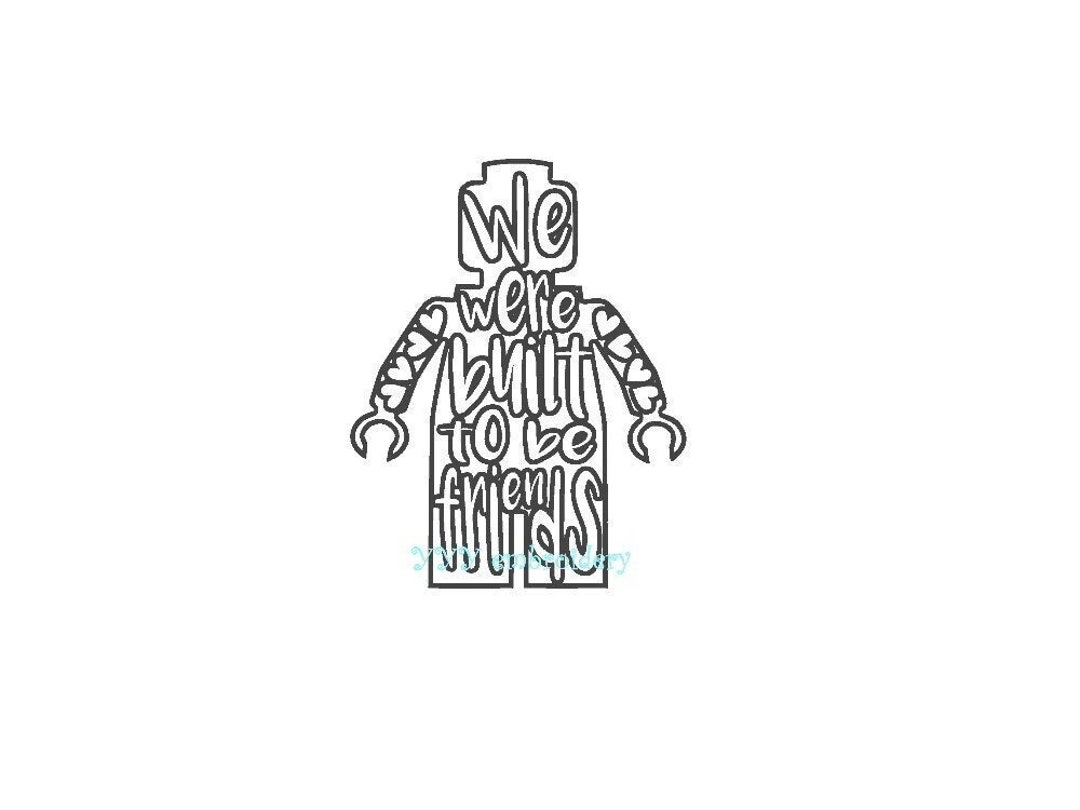 Brick Man Machine Embroidery Design Digital - Etsy