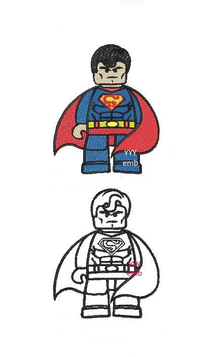 Brick Man Machine Embroidery Design - Etsy