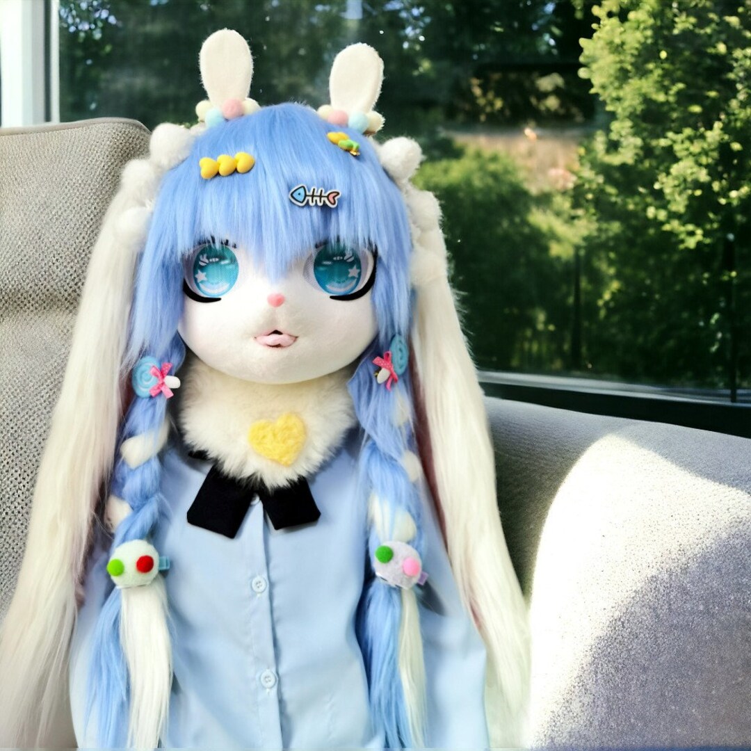 Cosplay Rabbit Fursuit Mask Kigurumi Head Costume Mask Personalized ...