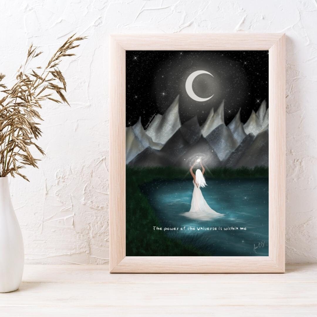 The Power is Within Me | Wall Print | Spiritual Universe Art | Divine ...