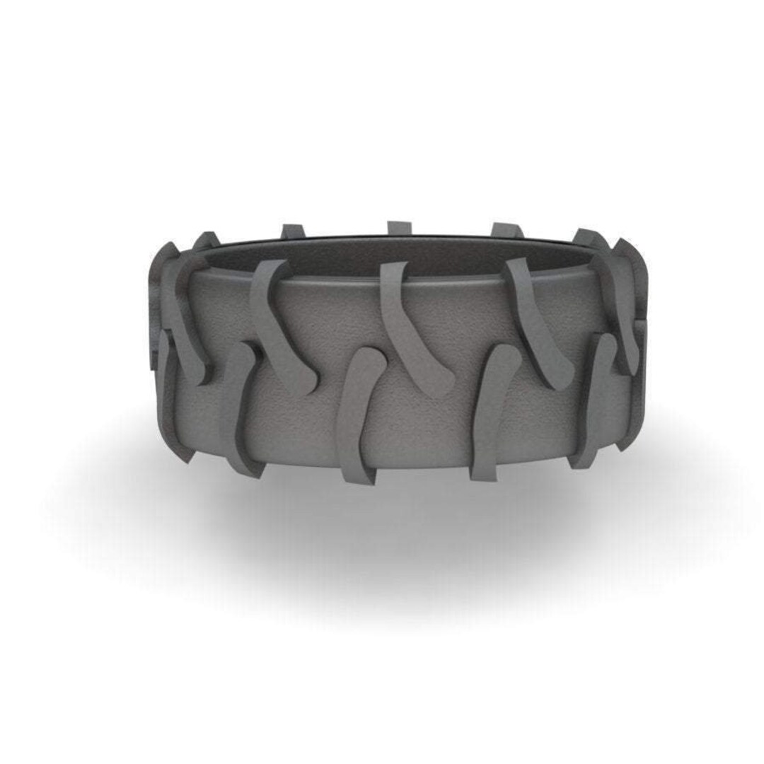 Tractor Tire Ring for Farmers - 10mm Wide, Multiple Metals, Unique ...