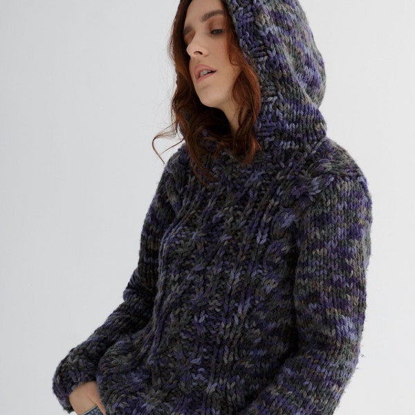 Knit Hoodie Pattern - Etsy