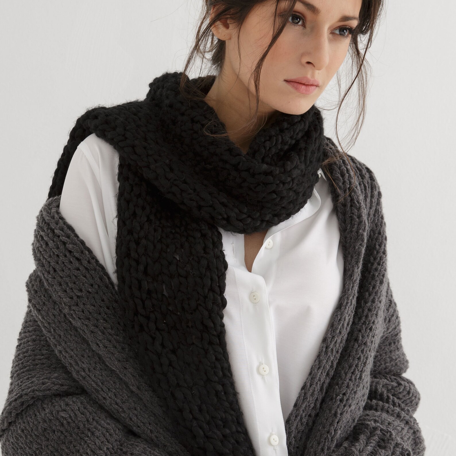 Chunky Scarf Knit Pattern Scarf Knitting Pattern Pdf | Etsy