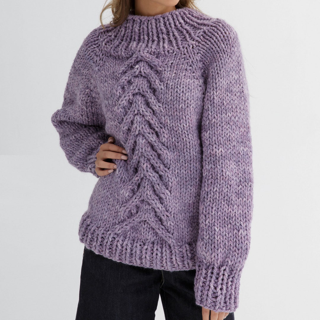 Chunky Knit Sweater Pattern | PDF Digital Download | Cable Jumper ...