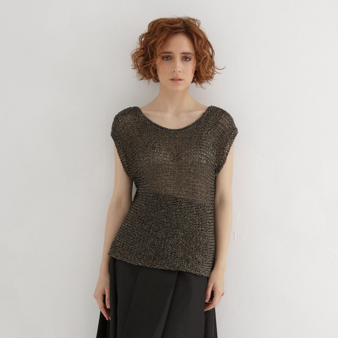 Top Knitting Pattern Pdf | Sleeveless Sweater Knit Pattern - Etsy
