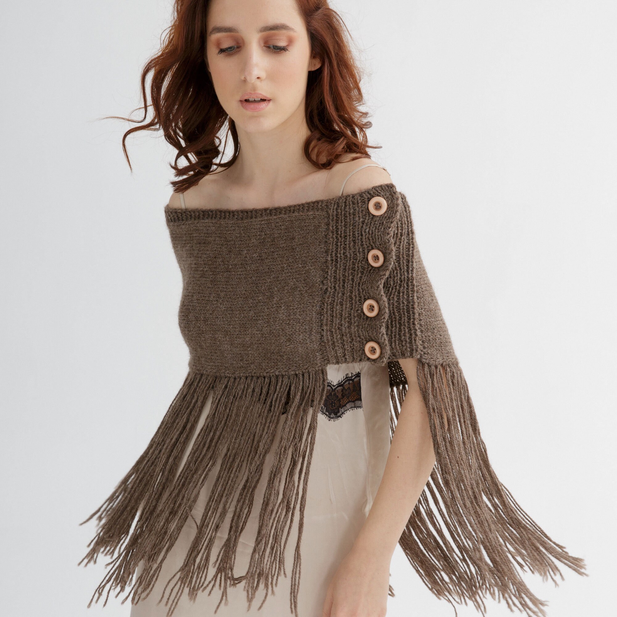Knit Wrap Pattern Fringed Wrap Knitting Pattern Pdf - Etsy