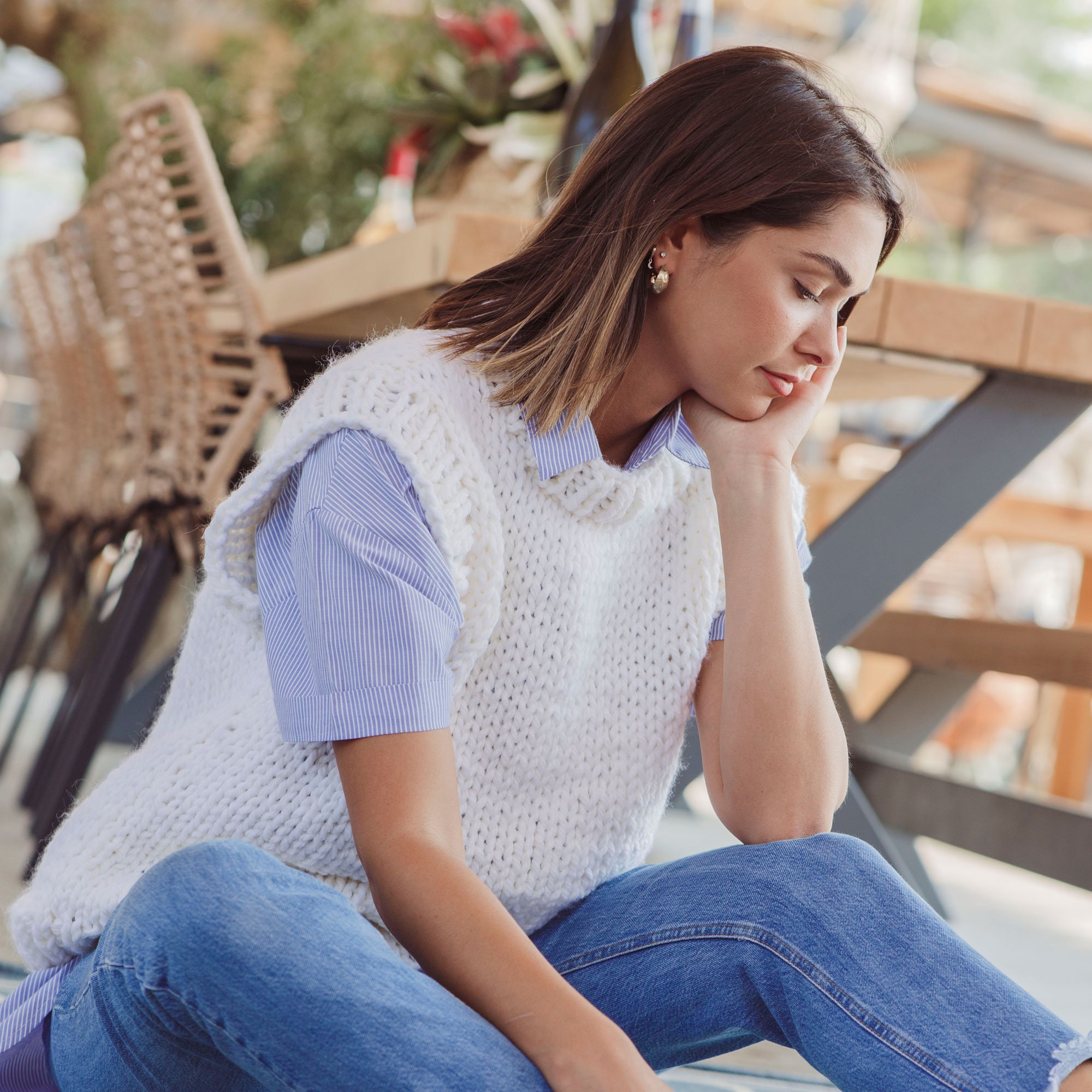 Sleeveless Sweater Knitting Pattern for Women Chunky Sweater | Etsy