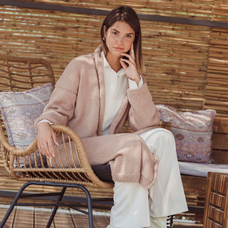 Long Cardigan Knitting Pattern for Women Unique Cardigan Pdf - Etsy