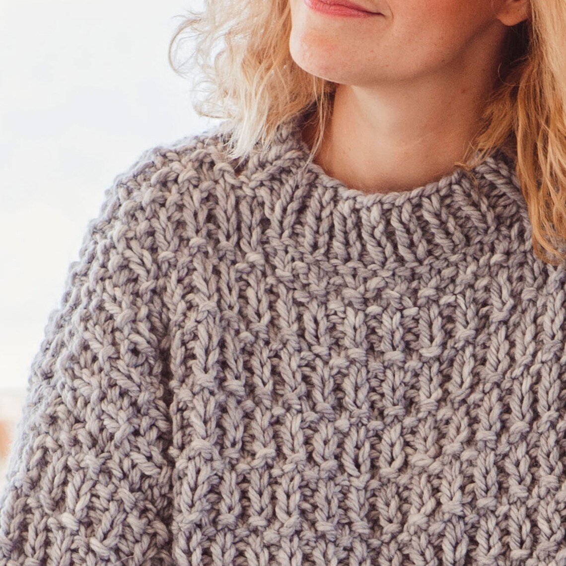 Chunky Sweater Knitting Pattern Crew Neck Sweater Pattern - Etsy