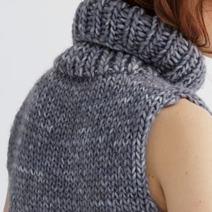 Sleeveless Sweater Knitting Pattern for Women | Chunky Sweater Knit ...