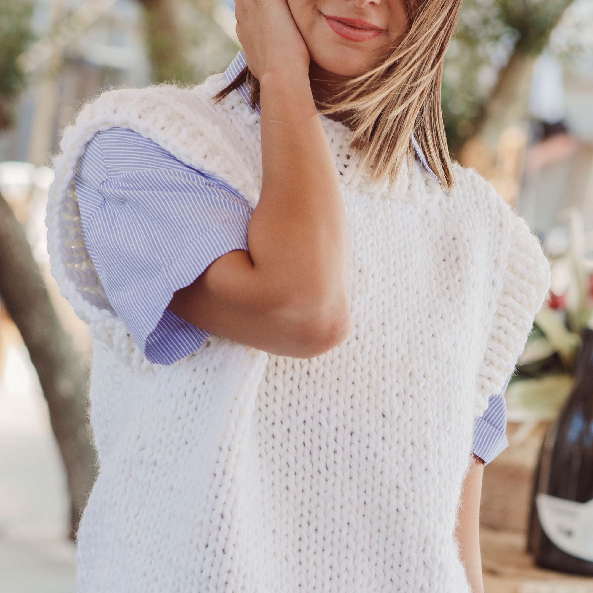 Sleeveless Sweater Knitting Pattern for Women | Chunky Sweater Knit ...