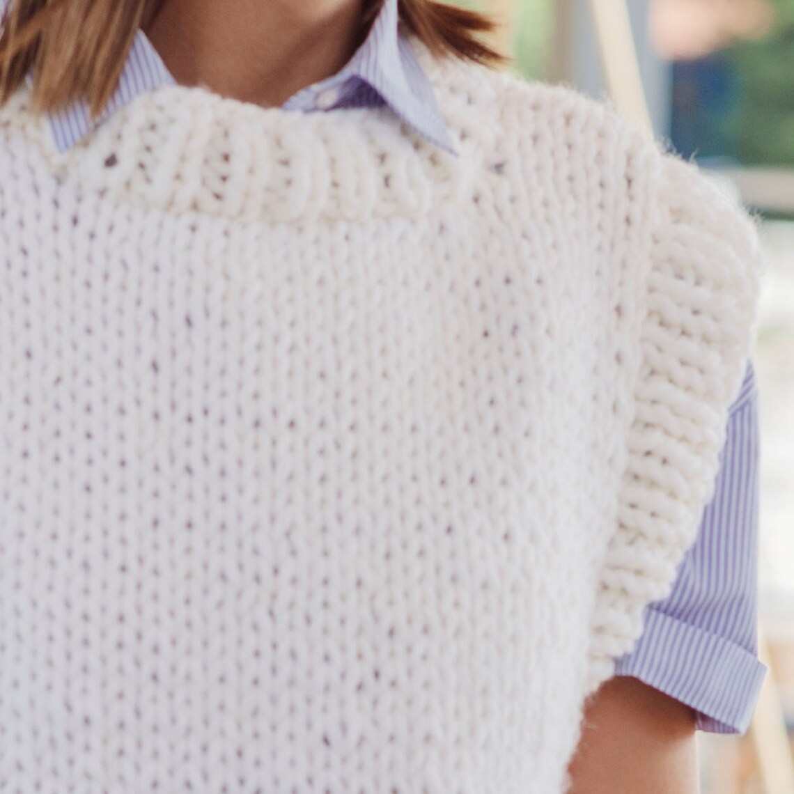 Sleeveless Sweater Knitting Pattern for Women Chunky Sweater | Etsy