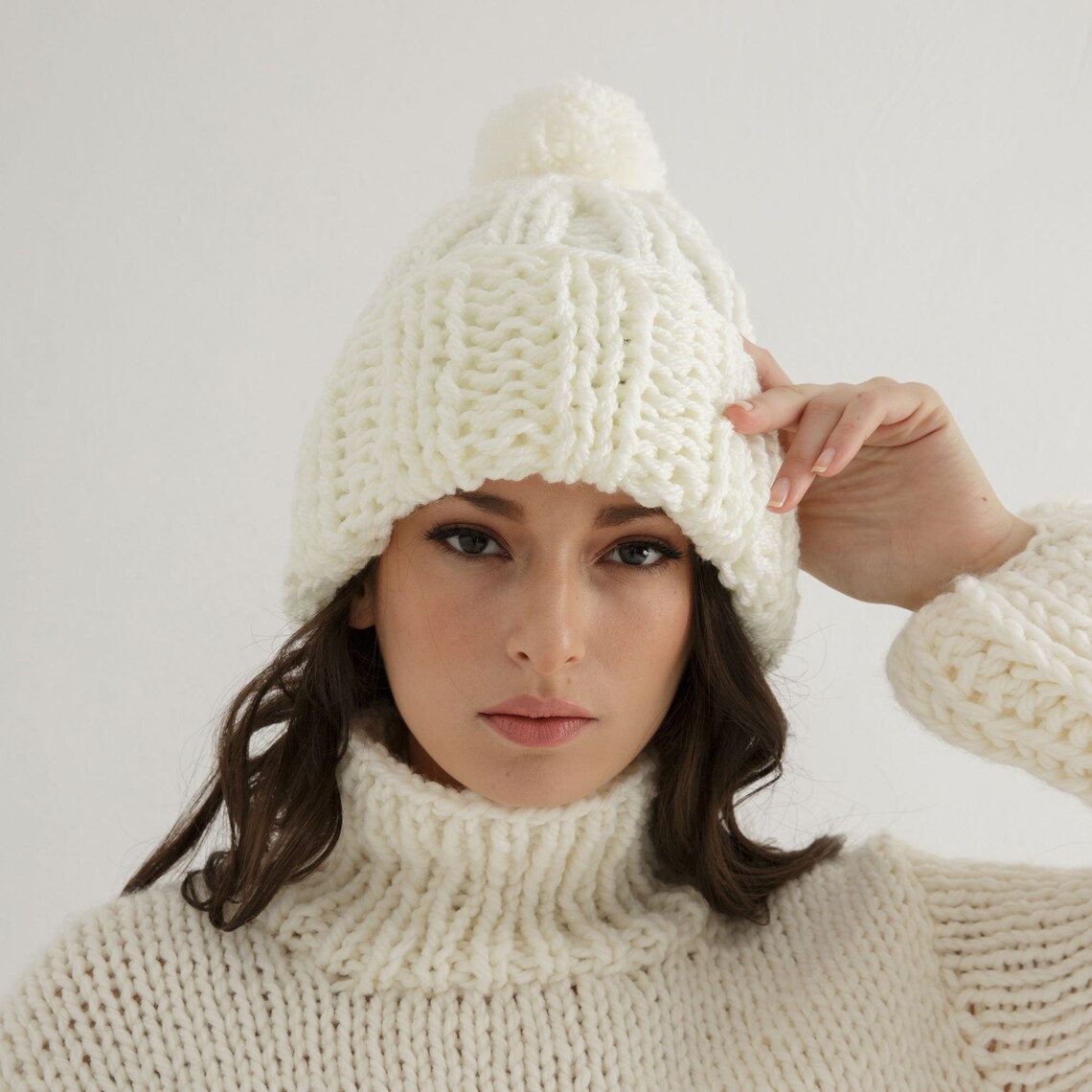 Chunky Beanie Knitting Pattern Easy Hat Knit Design for All - Etsy