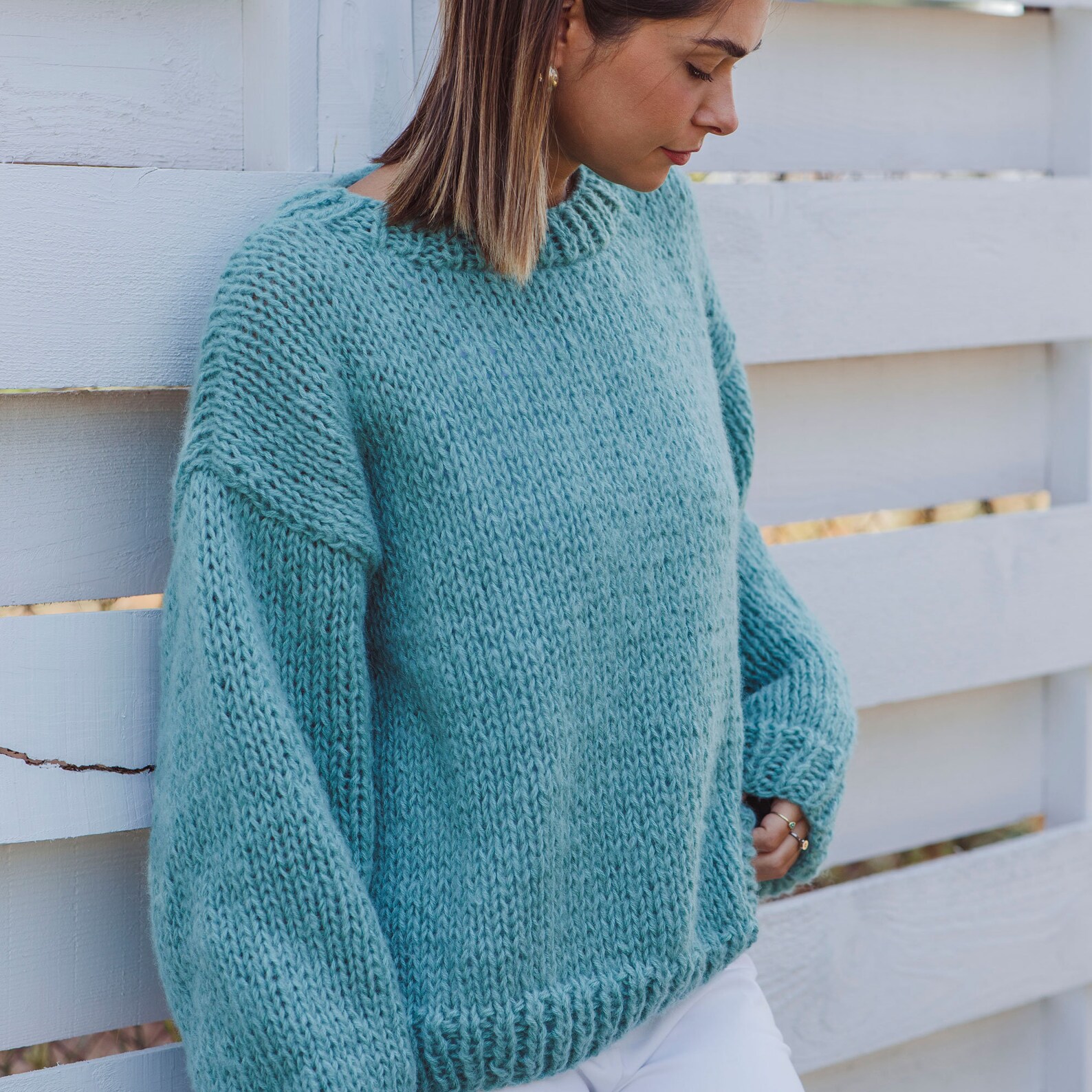 Chunky Sweater Digital Knit Pattern Sweater Knitting Pattern Pdf for ...