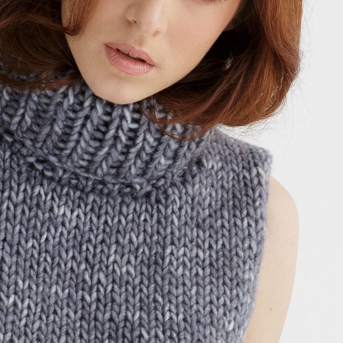 Sleeveless Sweater Knitting Pattern for Women Chunky Sweater - Etsy