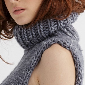 Sleeveless Sweater Knitting Pattern for Women | Chunky Sweater Knit ...