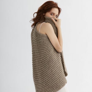 Sleeveless Cardigan Knitting Pattern | Long Vest Knit Pattern - Etsy