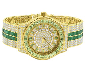 Gold Emerald Watch | Etsy