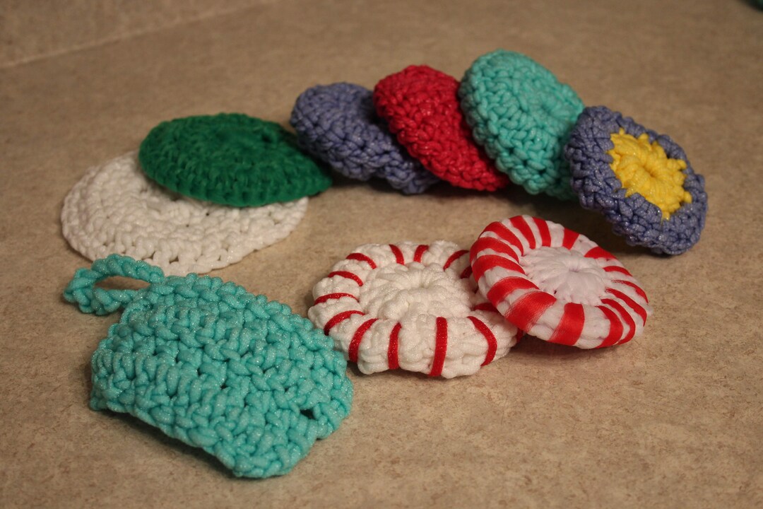 Dish Scrubbies - Choose Your Color - Set of 2 Through 100 - Crochet ...